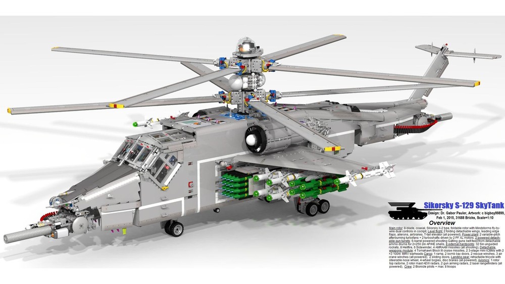 LEGO MOC Sikorsky S-129 SkyTank by gjpauler | Rebrickable - Build with LEGO