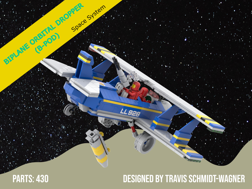 Lego Moc 10497 Alt Build Biplane Orbital Dropper Benny The Space
