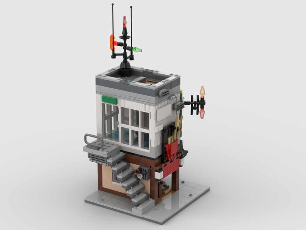 Lego Moc Modular Cyberpunk City Noodle Shop And Auto Doc By Konfu2ius