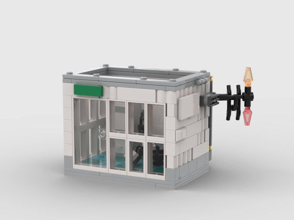 Lego Moc Modular Cyberpunk City Noodle Shop And Auto Doc By Konfu2ius