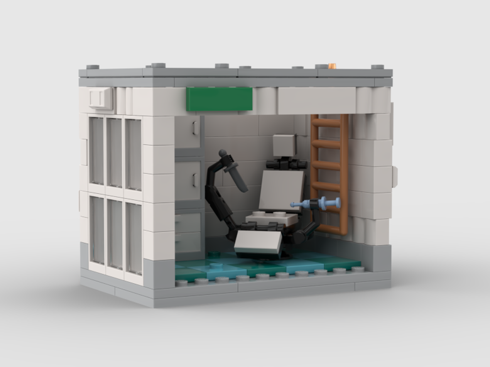 Lego Moc Modular Cyberpunk City Noodle Shop And Auto Doc By Konfu2ius