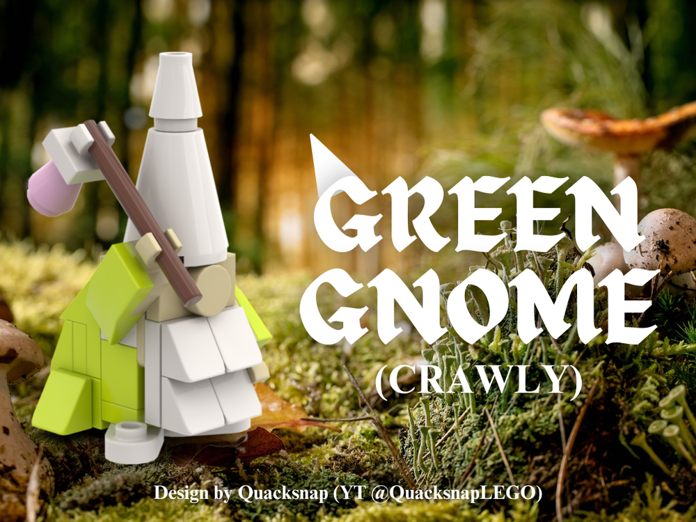 LEGO MOC Green Gnome (Crawly) by QuackSnap | Rebrickable - Build with LEGO