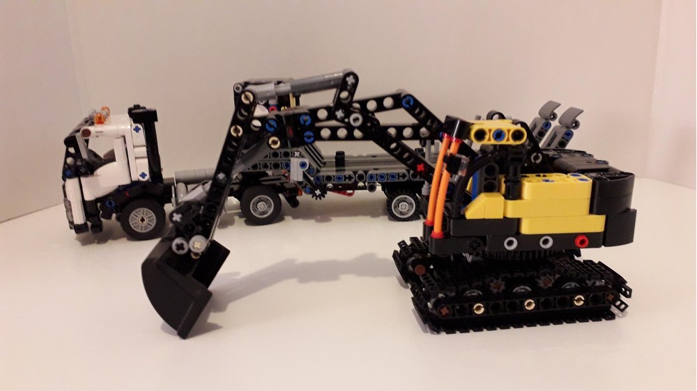 Lego Moc Mini Truck And Excavator By Legoglen Rebrickable Build With Lego