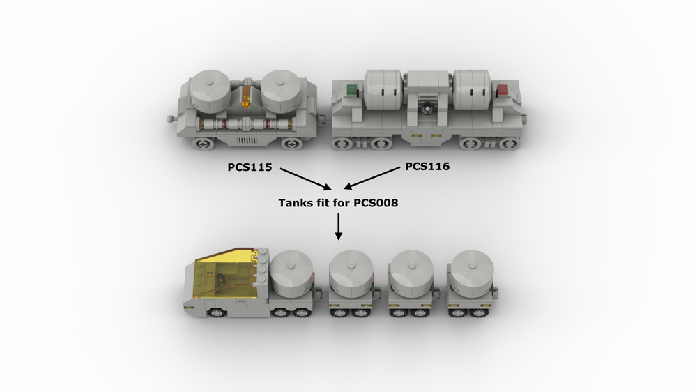 Lego Moc Pcs008 Tank Truck With Trailers By Polarstorm Rebrickable