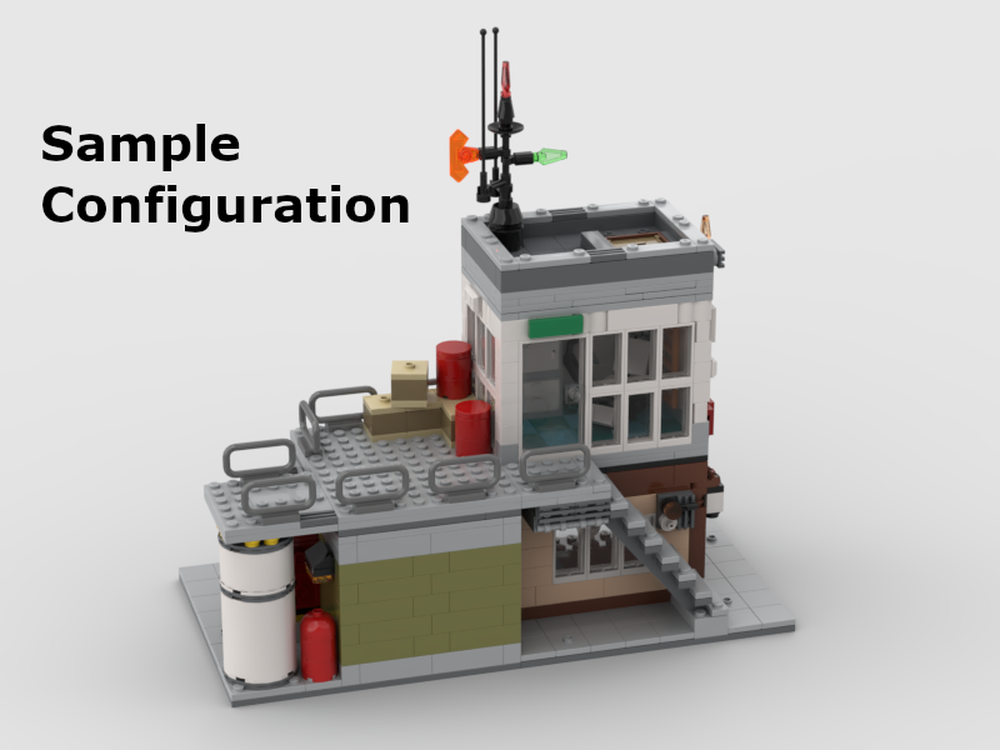 Lego Moc Modular Cyberpunk City Repair Shop By Konfu2ius