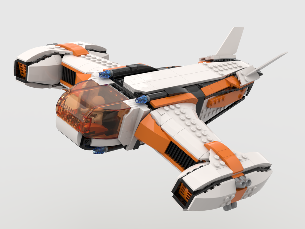 Lego Moc Orca Heavy Space Plane By Sawdustmocs Rebrickable Build With Lego