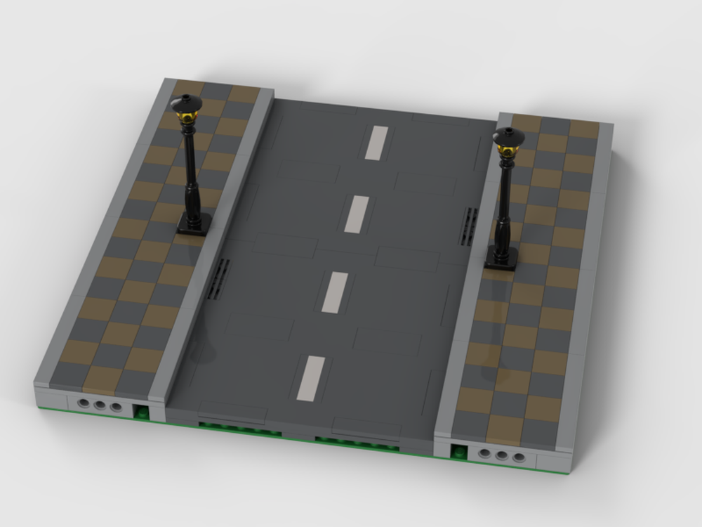 Lego Moc Mils Road Straight 32x32 Front By Bigbrick2 Rebrickable