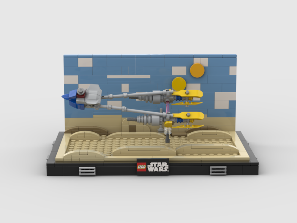 Lego Moc Tatooine Desert Diorama By Thejedibrick Rebrickable Build