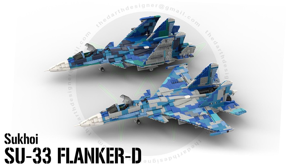 LEGO MOC Sukhoi | SU-33 Flanker D - 1:34 Scale by DarthDesigner | Rebrickable - Build with LEGO