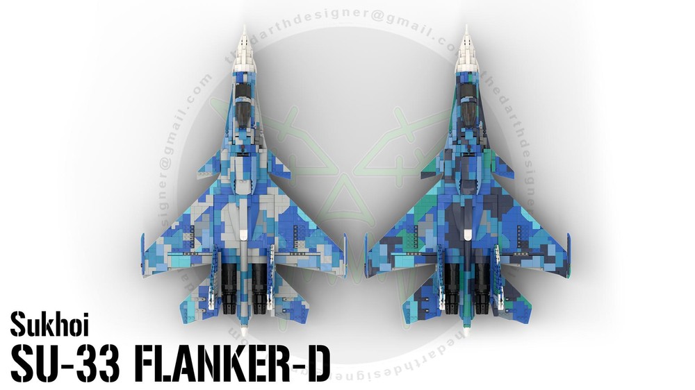 LEGO MOC Sukhoi | SU-33 Flanker D - 1:34 Scale by DarthDesigner | Rebrickable - Build with LEGO