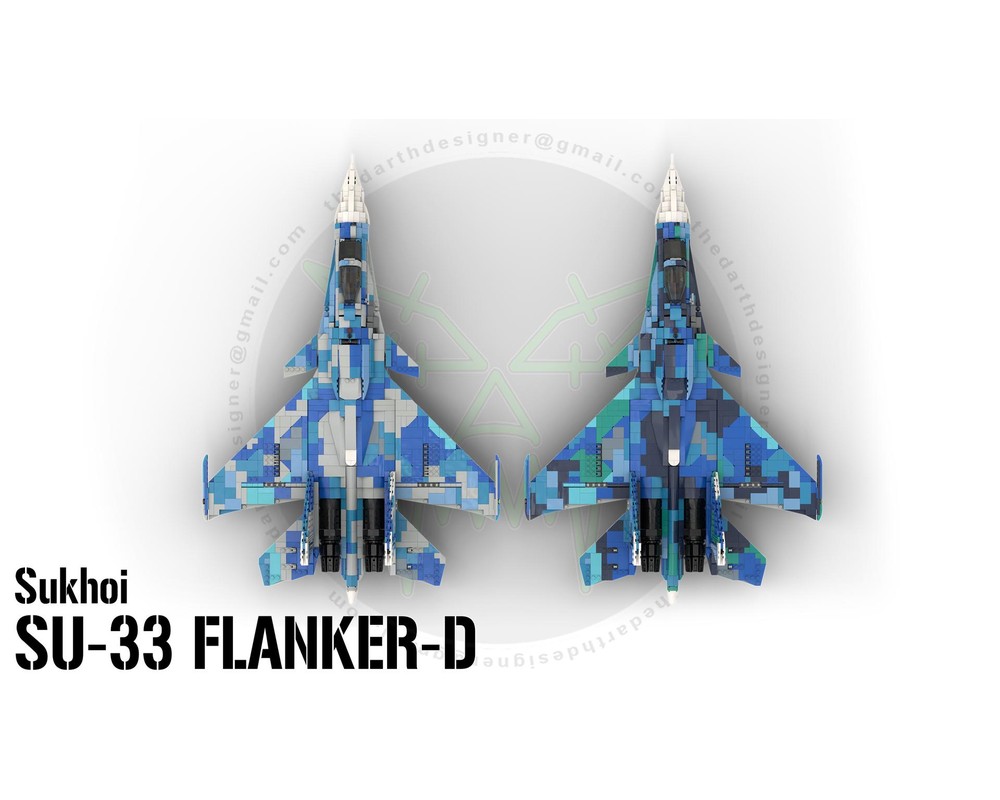 LEGO MOC Sukhoi | SU-33 Flanker D - 1:34 Scale by DarthDesigner ...