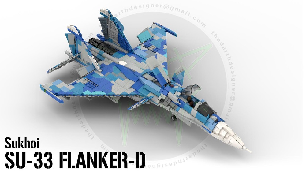 LEGO MOC Sukhoi | SU-33 Flanker D - 1:34 Scale by DarthDesigner | Rebrickable - Build with LEGO