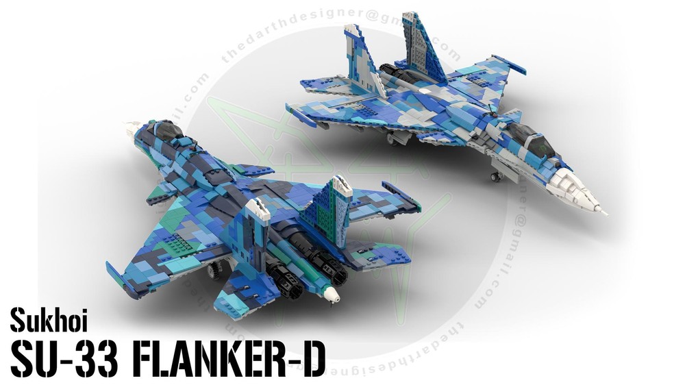 LEGO MOC Sukhoi | SU-33 Flanker D - 1:34 Scale by DarthDesigner | Rebrickable - Build with LEGO