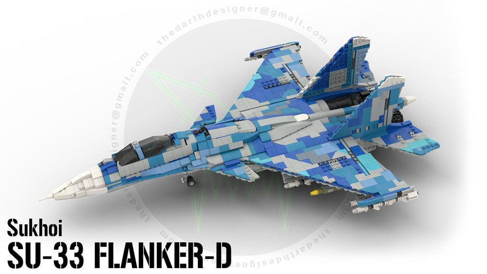 Lego Moc Sukhoi Su 33 Flanker D 134 Scale By Darthdesigner