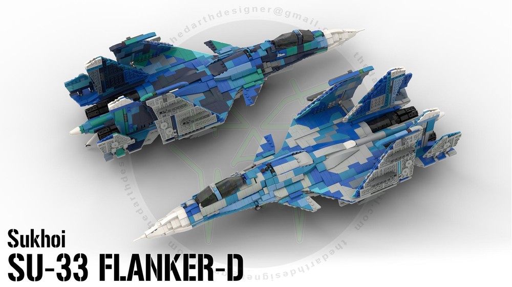 Lego Moc Sukhoi Su 33 Flanker D 134 Scale By Darthdesigner