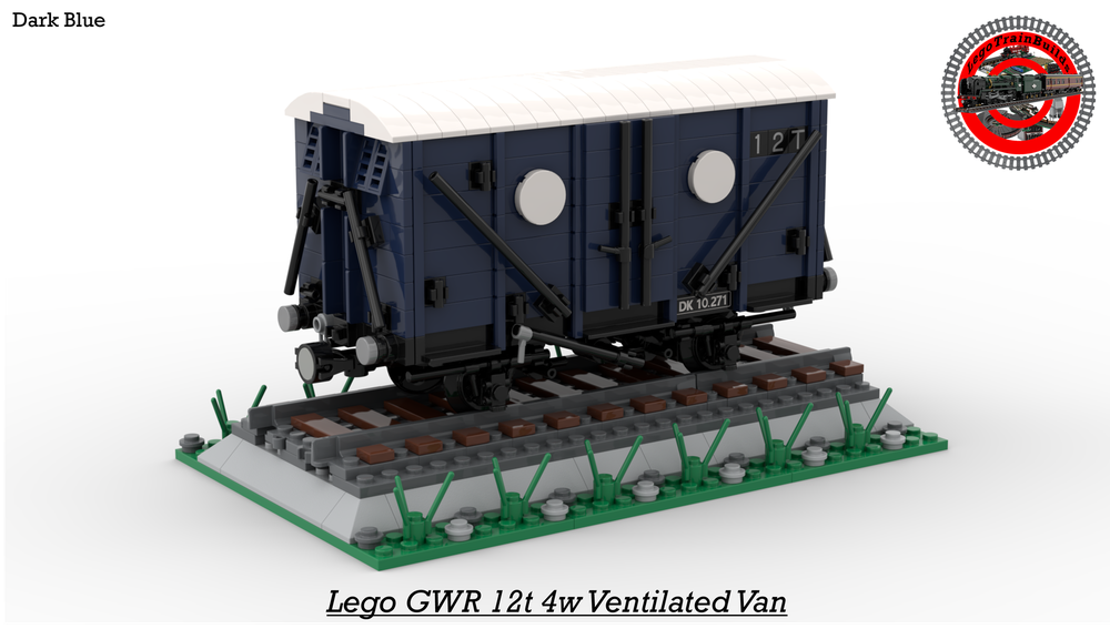 LEGO MOC (Dark Blue) GWR 12T 4w Ventilated Van (8w) by FatalTrainBuilds ...