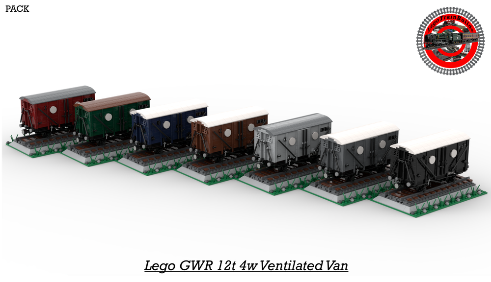 LEGO MOC (PACK) Lego GWR 12T 4w Ventilated Van (1:48 Scale) by ...