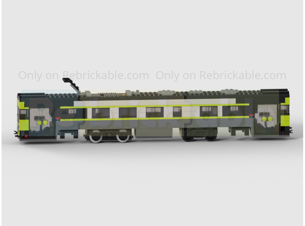LEGO MOC 60337 Alternate Build - 60 Stud Long Single Carriage Railcar ...