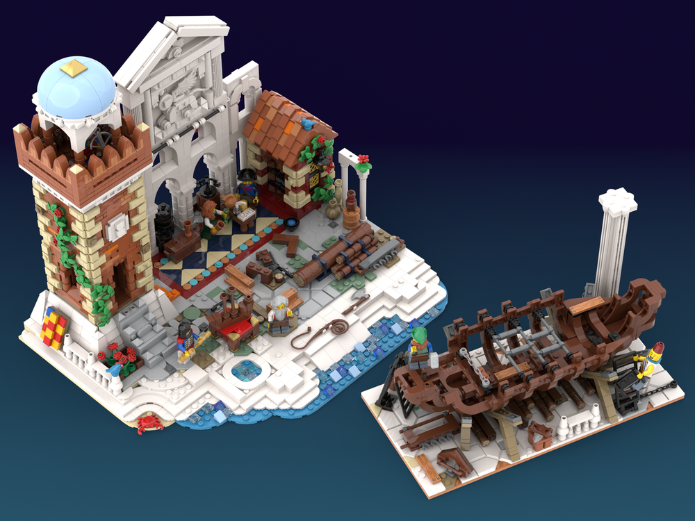 Lego Moc Renaissance Shipwright By Arselus Rebrickable Build With Lego