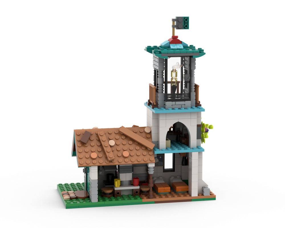 Lego Moc Cozy Lighthouse By Vidter Rebrickable Build With Lego