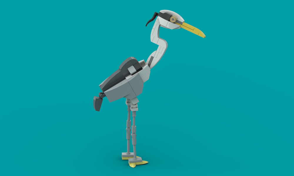 LEGO MOC Gray heron (Ardea cinerea) - Posable and elegant by ...