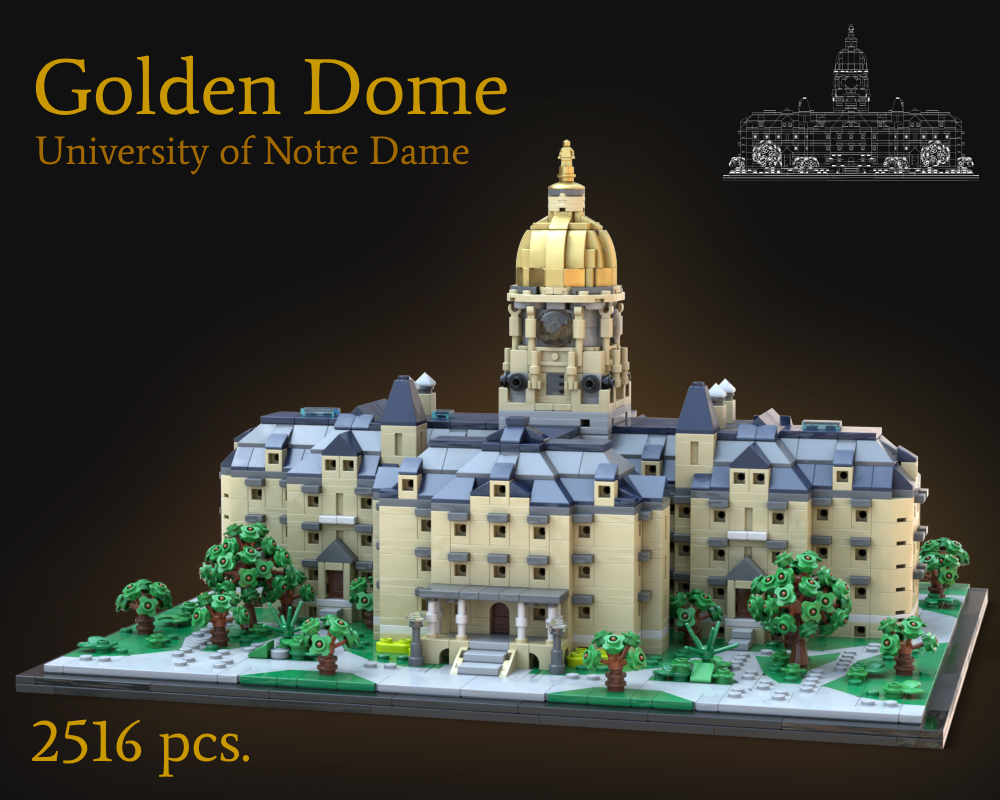 LEGO MOC-190255 Golden Dome - University of Notre Dame by CarCar75 ...