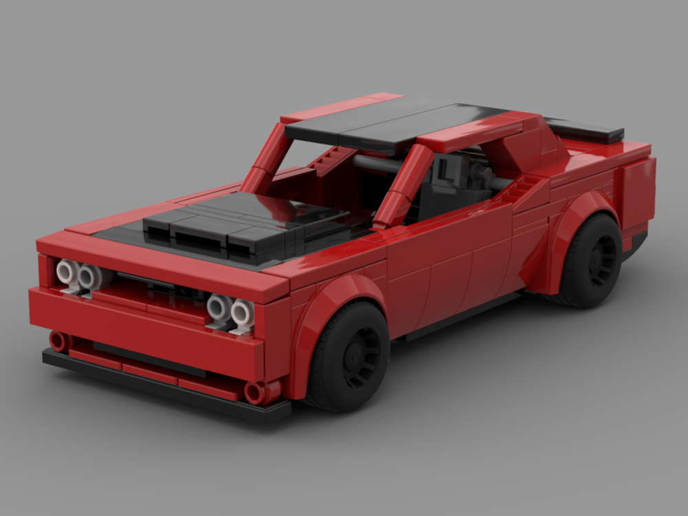 LEGO MOC Dodge Challenger Demon - Red by DudPR | Rebrickable - Build ...