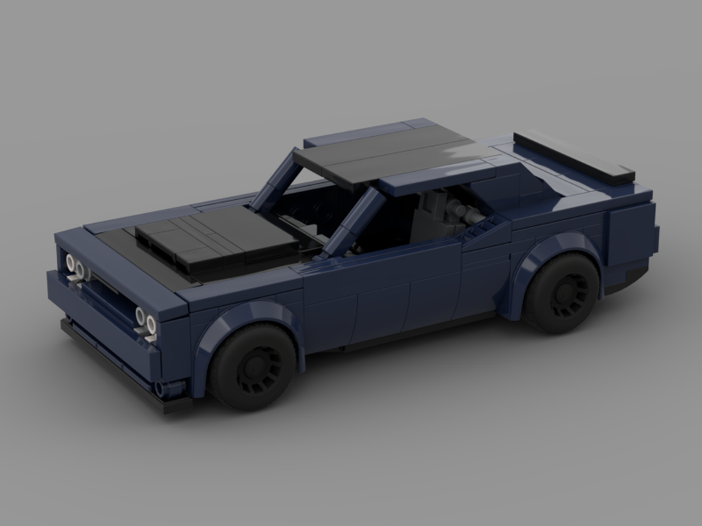 Lego Moc Dodge Challenger Demon Dark Blue By Dudpr Rebrickable