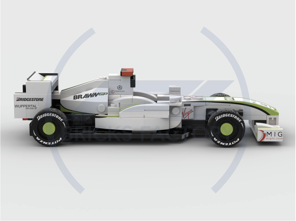Lego Moc F1 Brawn Bgp001 By Pit Lane Bricks Factory Rebrickable