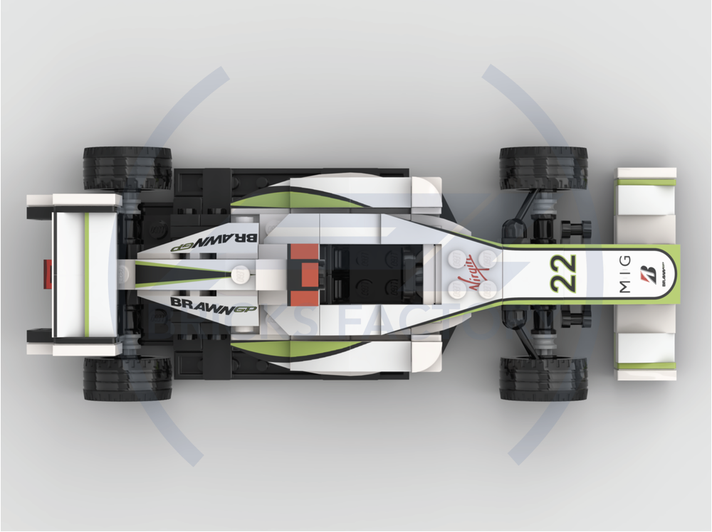 Lego Moc F1 Brawn Bgp001 By Pit Lane Bricks Factory Rebrickable