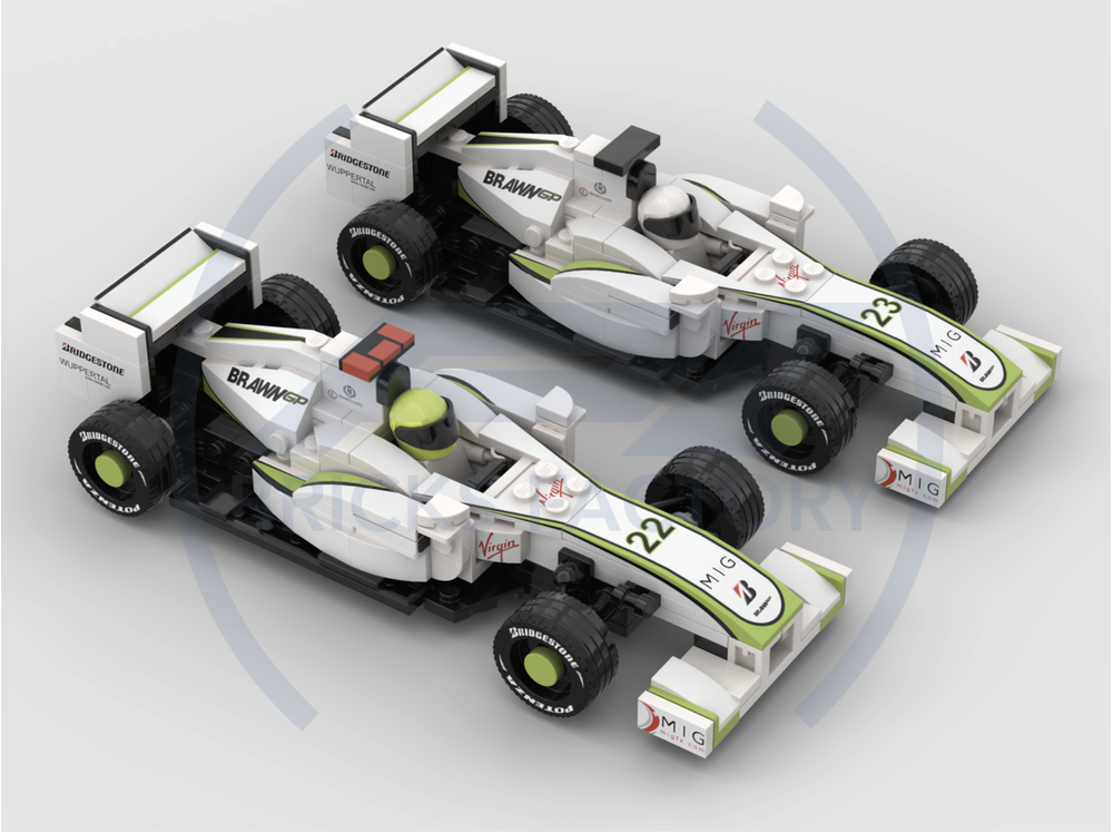 Lego Moc F1 Brawn Bgp001 By Pit Lane Bricks Factory Rebrickable