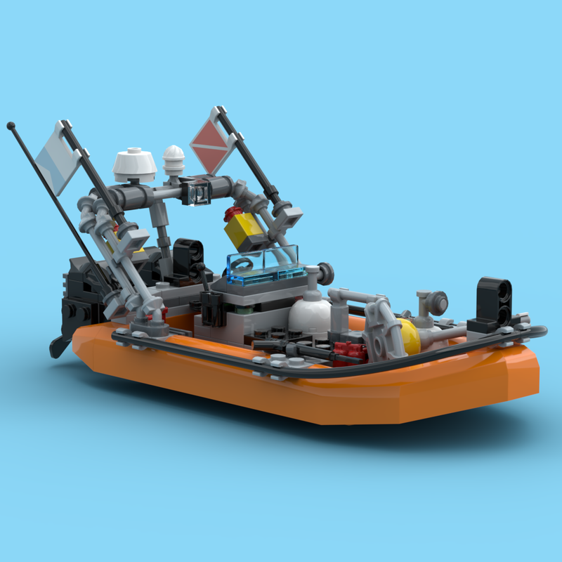 LEGO MOC Divers Zodiac Boat by Wacky | Rebrickable - Build with LEGO