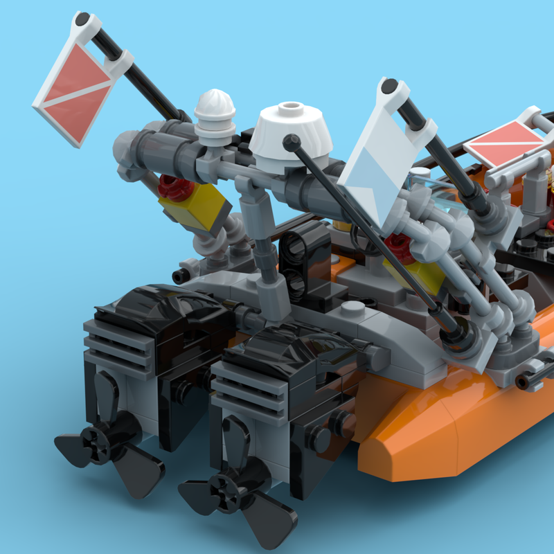 LEGO MOC Divers Zodiac Boat by Wacky | Rebrickable - Build with LEGO