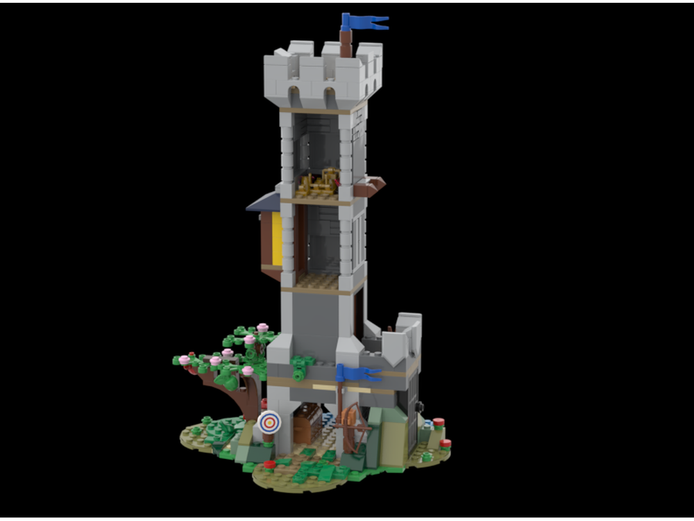 Lego Moc River Castle By Consideranapkin Rebrickable Build With Lego