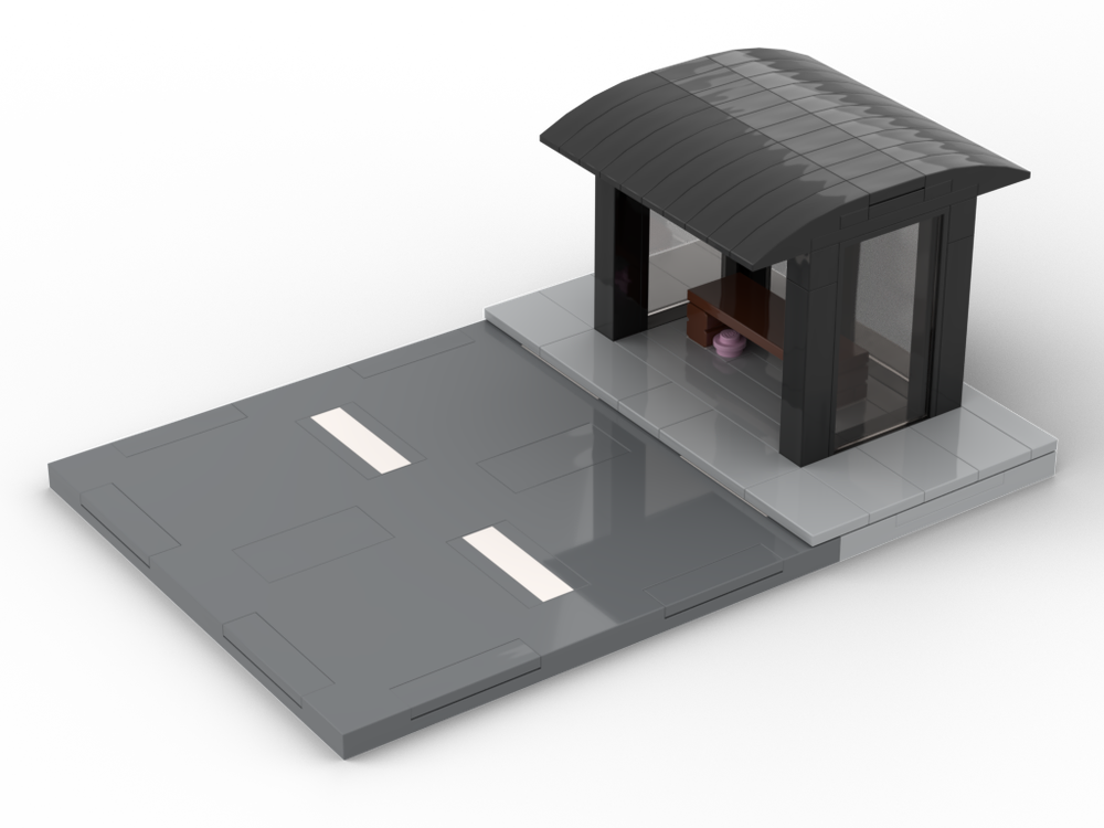 LEGO MOC city bus stop by RightBrick | Rebrickable - Build with LEGO