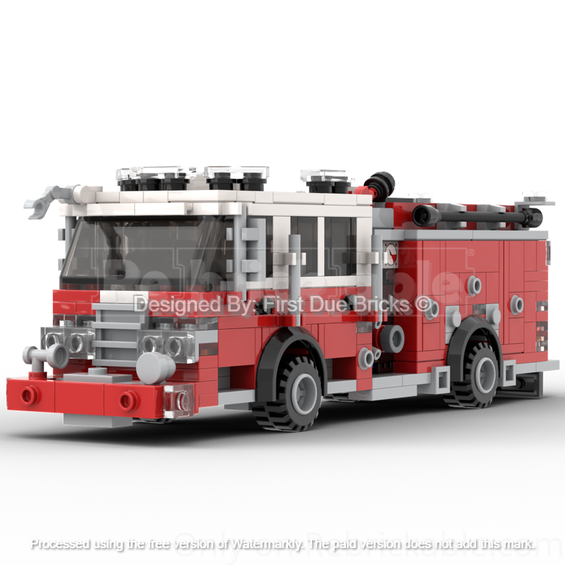 LEGO MOC American Fire Engine by First Due Bricks | Rebrickable - Build with LEGO
