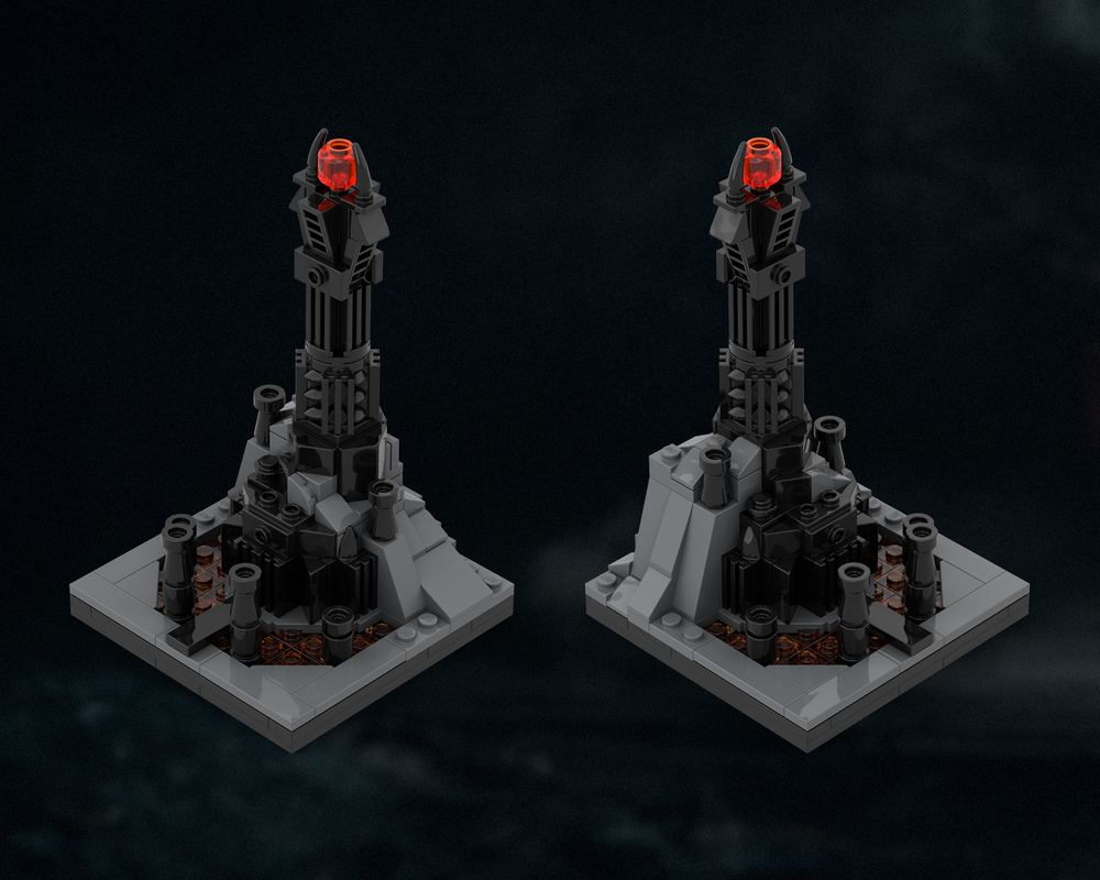 Lego Moc Lotr Barad Dûr™ Microscale Diorama By Balage64 Rebrickable Build With Lego