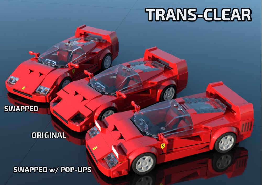 LEGO MOC 76934 Ferrari F40 Engine & Headlight Swap by MadDadBricks ...