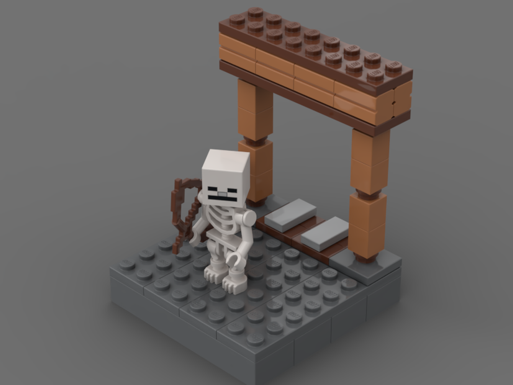 LEGO MOC Minecraft Skeleton Stand by BreezeBricks | Rebrickable - Build ...