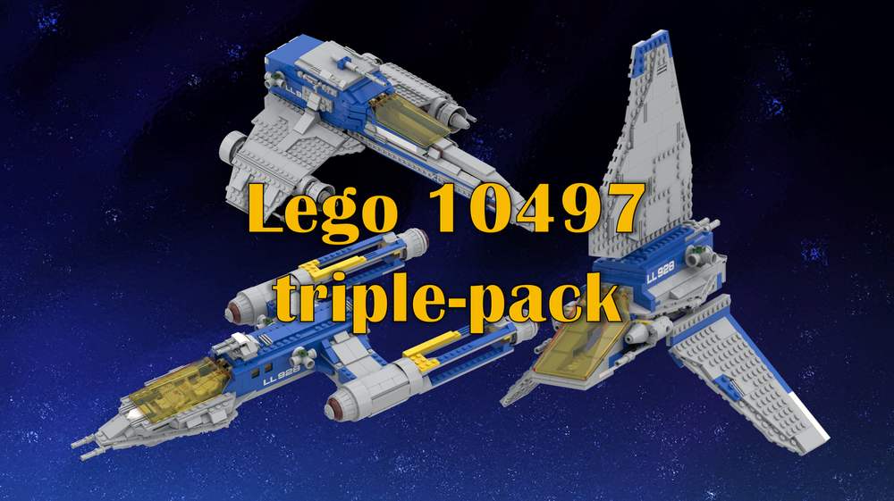 LEGO MOC 10497 - Starships triple-pack by Tavernellos | Rebrickable ...