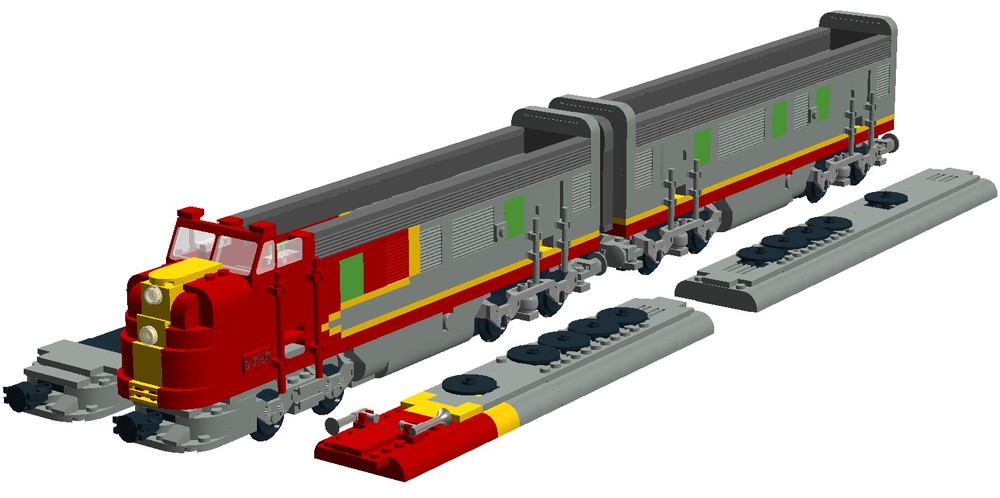 LEGO MOC Santa Fe A+B units by MGDawson | Rebrickable - Build with LEGO