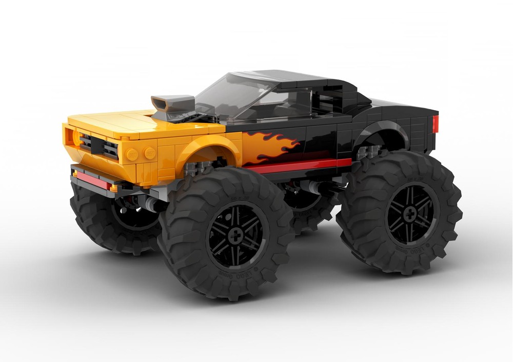 LEGO MOC 8 Stud - Monster Muscle Car by Zico3d | Rebrickable - Build ...