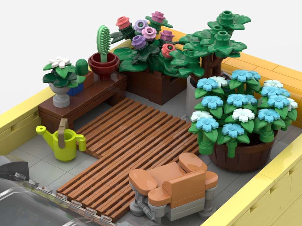 LEGO MOC Cafe Cubano - Coffee Shop and Apartment Modular with Rooftop ...