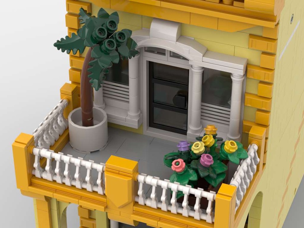 LEGO MOC Cafe Cubano - Coffee Shop and Apartment Modular with Rooftop ...