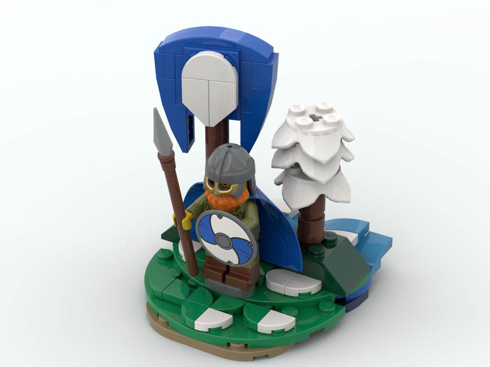 LEGO MOC Viking Snowy Mountain Minifig Display by CraftingBricks ...