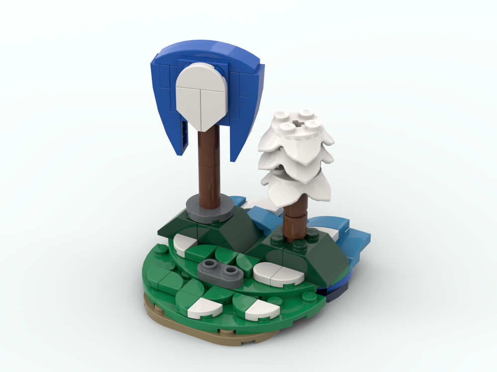 LEGO MOC Viking Snowy Mountain Minifig Display by CraftingBricks | Rebrickable - Build with LEGO