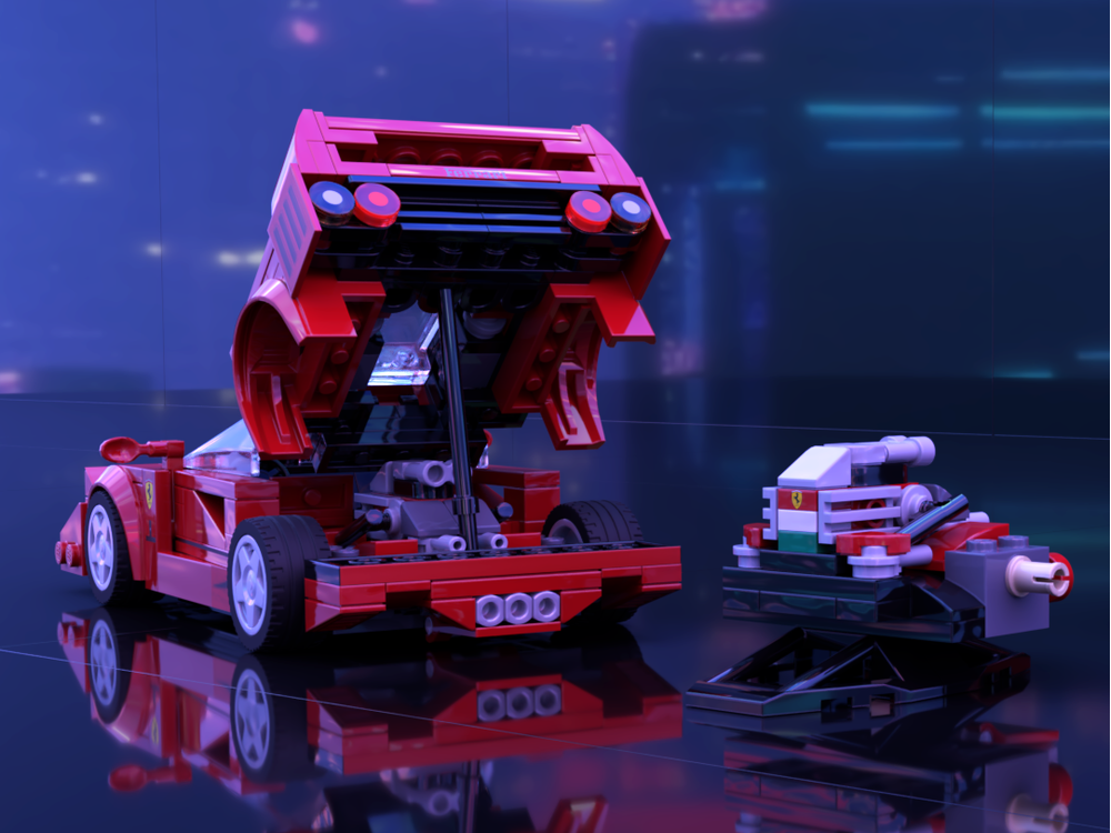 LEGO MOC Ferrari F40 F120a Engine Test Stand by MadDadBricks ...