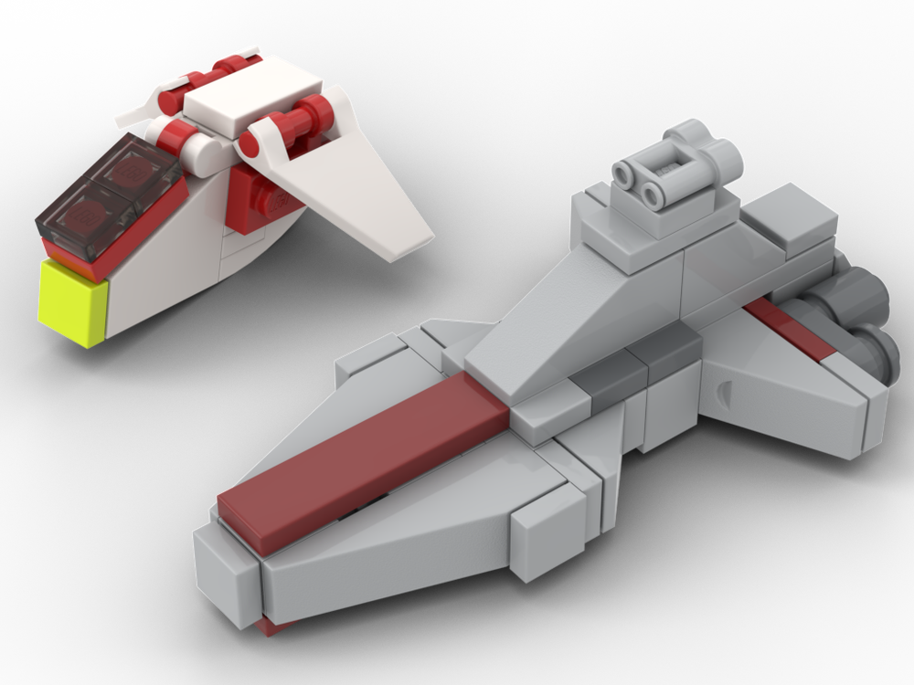 LEGO MOC Micro gunship and venator by RightBrick | Rebrickable - Build ...