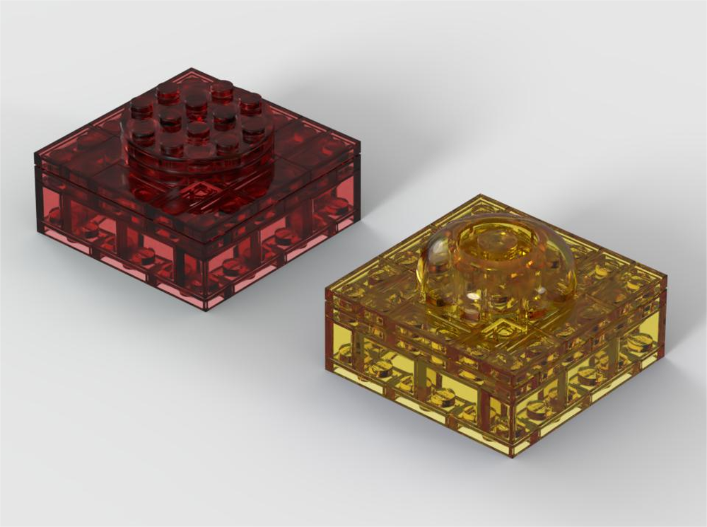 LEGO MOC Upscaled trans-plate 1x1 (red & yellow) by Briquoleur ...