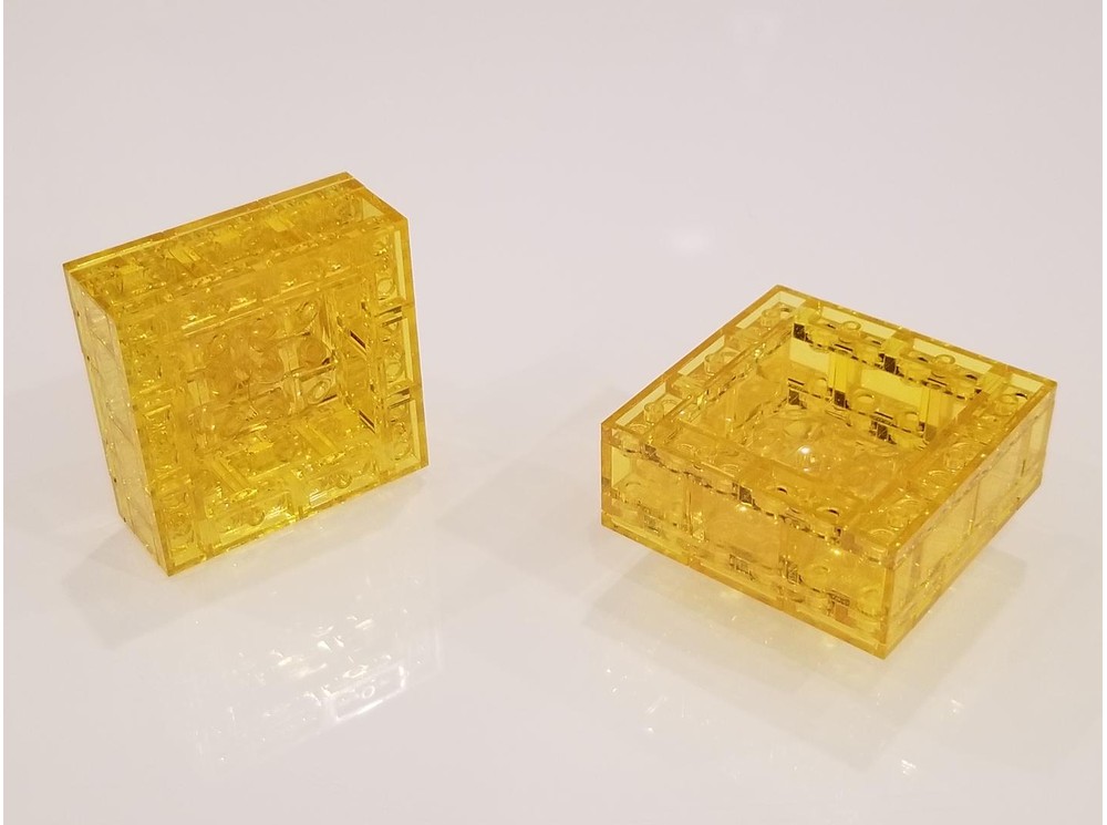 LEGO MOC Upscaled trans-plate 1x1 (red & yellow) by Briquoleur ...